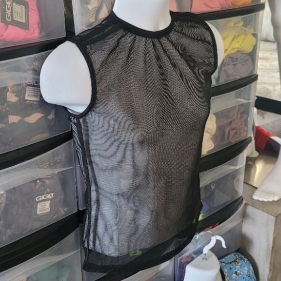 DALE MAS | Shirts | Dale Mas Black Mesh Muscle Shirt With Black Trim ...